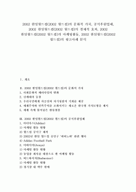 2002 한일월드컵(2002 월드컵)의 문화적 가치, 공식후원업체, 2002 한일월드컵(2002 월드컵)의 경제적 효과, 2002 한일월드컵(2002 월드컵)의 마케팅활동, 2002 한일월드컵(2002 월드컵)의 광고사례 분석-1페이지