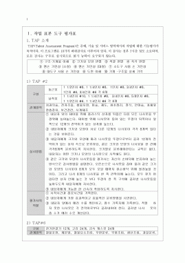 작업 표본 도구 평가표  & 지필검사 소개 - TAP 소개-1페이지