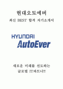 현대오토에버 인턴 최신 BEST 합격 자기소개서!!!!-1페이지