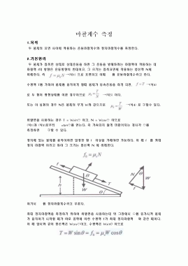 마찰 계수 측정-1페이지