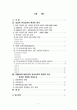 일본의 역사교과서 왜곡에 관하여 -1페이지
