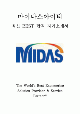 마이다스아이티 마이다스IT 웹/소프트웨어 최신 BEST 합격 자기소개서!!!!-1페이지
