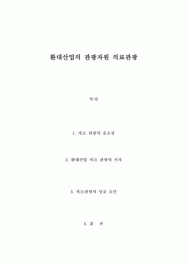  환대산업의 관광자원 의료관광-1페이지