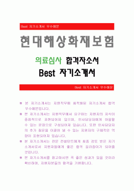 현대해상화재보험[의료심사] 현대해상화재보험 자기소개서,현대해상화재보험 자소서,현대해상화재보험 채용정보, 현대해상화재보험 자기소개서-1페이지