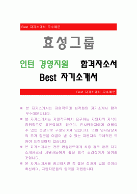 효성그룹[인턴 경영지원 합격자] 효성그룹 자기소개서,효성그룹 자소서,효성그룹 채용정보, 효성그룹 자소서자기소개서-1페이지