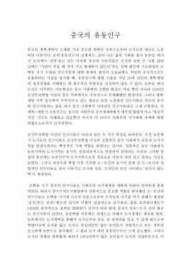 중국의 유동인구 (중국의 호적제도와 유동인구의 변화)-1페이지
