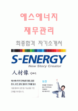 에스에너지 (재무관리-최종합격자) s-energy 자기소개서,에스에너지 자기소개서,에스에너지 자소서,에스에너지 채용정보-1페이지