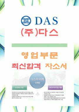 [다스-영업부문-합격자] 다스 자기소개서,다스 자소서,다스 채용정보-1페이지