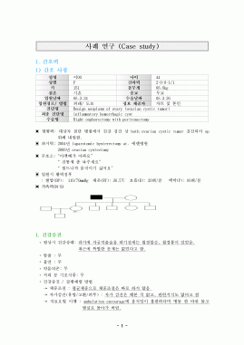 난소 종양 레포트 자료-1페이지
