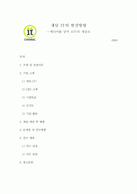 채널IT 레포트 자료-1페이지