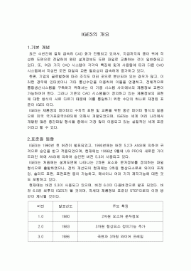 CAD - IGES의 개요-1페이지