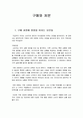 구매와처분,구매과정에 영향을미치는요인들-1페이지