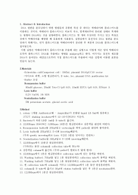 [생물학 실험] DNA의 분리 실험-1페이지