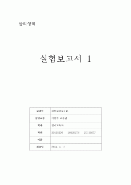 용수철, 지레, 경사면, 도르래 원리와 실험 과정 데이터 레포트-1페이지