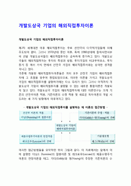 개발도상국 기업의 해외직접투자이론 (기존이론의 수정 적용, 기술갭(gap) 모형)-1페이지