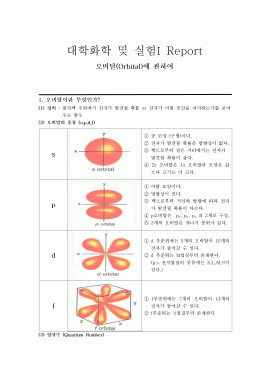 오비탈 Report 레포트 자료-1페이지