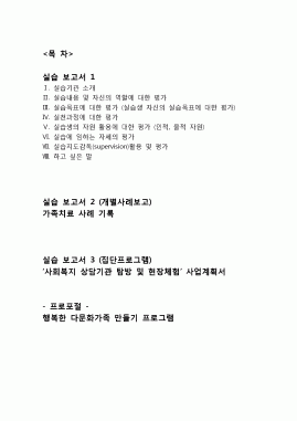 가족상담연구소 사회복지현장실습 최종보고서(실습평가, 실습보고서, 가족치료사례 기록, 가족치료, 상담기관, 집단프로그램, 다문화가족), 사회복지 상담기관 탐방 및 현장체험, 행복한 다문화가족 만들기 프로포절-1페이지