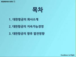 대한항공 지속 가능 경영 위한 경영 전략분석-1페이지