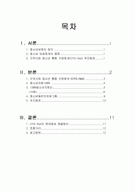 지역사회 청소년 통합 지원체계 (CYS-Net) -1페이지