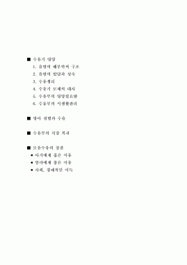 수유기영양(유방의해부학적구조와성숙발달, 수유생리, 수유기모체, 수유부영양및식생활, 영아질병과수유, 모유수유장점, 수유부직장복귀)-1페이지