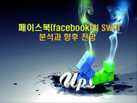 페이스북(facebook)의 SWOT분석과 향후 전망-1페이지