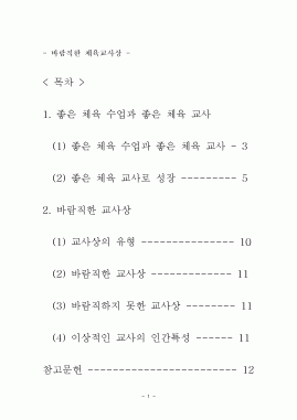 바람직한 체육 교사상에 관하여 (좋은 체육 수업과 좋은 체육 교사, 바람직한 교사상)-1페이지