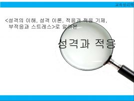 성격의 이해,성격 이론, 적응과 적응 기제,부적응과 스트레스,성격 이론,적응과 기제,부적응과 스트레스,스트레스 예방-1페이지