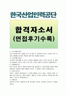 한국산업인력공단자기소개서 한국산업인력공단자소서 합격자기소개서 인턴 자기소개서 합격예문&면접후기,자기소개서한국산업인력공단 청년인턴 자소서, NCS기반지원서, 한국산업인력공단 지원동기 자소서항목 첨삭,-1페이지