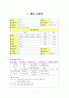 [아동간호실습] 신생아실 fever & sepsis 패혈증 케이스 스터디(CaseStudy)-1페이지