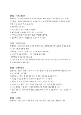  2015년도 아산병원 신규간호사 면접준비 간호진단-1페이지