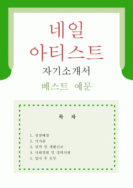 [우수예문 자기소개서] 네일아티스트 자기소개서 자기소개서 & 자소서 {네일아트 자기소개서,네일샵 자기소개서,네일아트 자소서,네일 아티스트 합격예문,자소서 샘플,이력서,추천 리포트}-1페이지