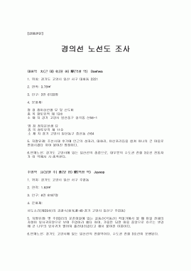 [실용한문] 경의선 노선도 조사-1페이지