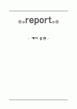 케어 플렌 레포트 자료-1페이지