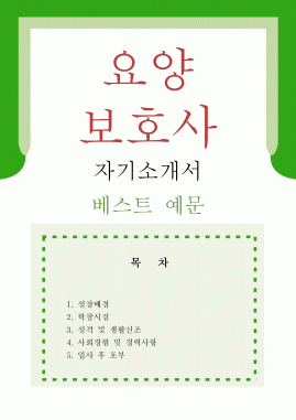 (자기소개서 우수예문) [요양보호사 자기소개서] 요양보호사 자소서,사회복지사 자기소개서,노인요양사 자기소개서,요양원 자소서,요양병원 합격예문,요양보호사 우수예문,노인요양사 잘쓴예,자소서 이력서 샘플-1페이지