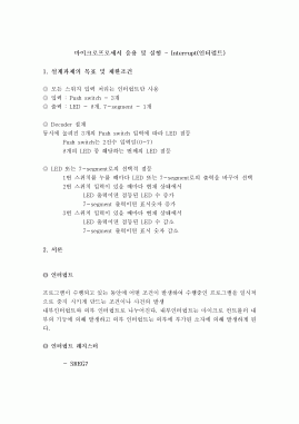마이크로프로세서 응용 및 실험 - Interrupt(인터럽트)-1페이지