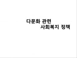 [다문화 정책] 다문화 관련 사회복지 정책 - 다문화 정책 제도 현황, 다문화 정책 개선의 필요성, 외국의 다문화 정책, 다문화 정책 문제점, 다문화 정책 개선방안.ppt-1페이지