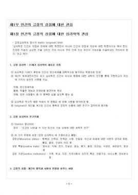 2015년 1학기 청소년인성교육 출석대체시험 핵심체크-1페이지