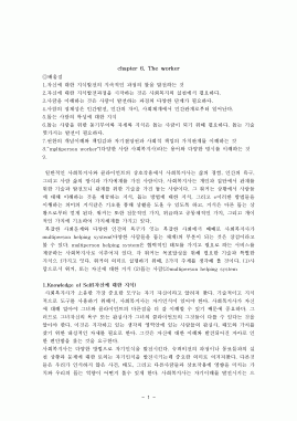 [원서번역] Social Work Practice - A Generalist Approach A Generalist Approach (저자- Louise C. Johnson) 6장 The worker-1페이지