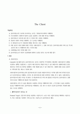 [원서번역] Social Work Practice - A Generalist Approach A Generalist Approach (저자- Louise C. Johnson) 7장 The Client-1페이지