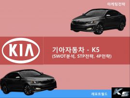[마케팅 전략] 기아자동차 - k5 (SWOT분석, STP전략, 4P전략) -1페이지