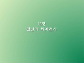 재무행정財務行政론 13장 결산과 회계검사-1페이지