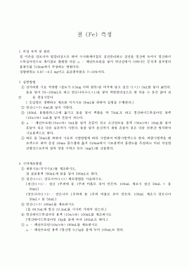 철 (Fe) 측정測定-1페이지