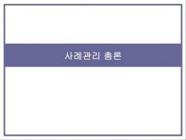 사례관리 총론 ppt-1페이지