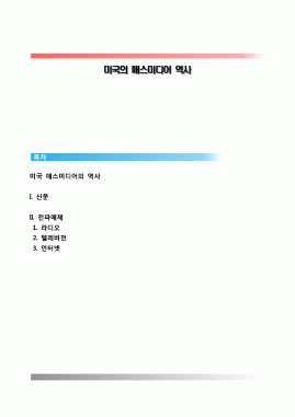 미국의 매스미디어 역사 - 신문, 전파매체(라디오,텔레비전,인터넷)-1페이지