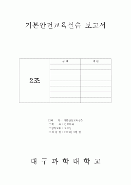 기본안전교육실습 보고서 - 환자확인, 낙상-1페이지