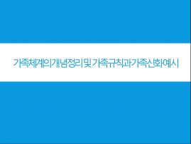 (가족상담및치료) 가족체계의 개념정리 및 가족규칙과 가족신화 예시, 우리가족사례-1페이지