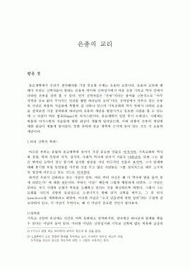 은총의 교리 레포트 자료-1페이지