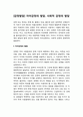 [감정발달] 자아감정의 발달, 사회적 감정의 발달-1페이지