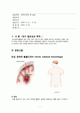 <성인간호학>만성경막하출혈케이스-1페이지