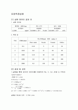 유량측정measurement of flux 실험-1페이지